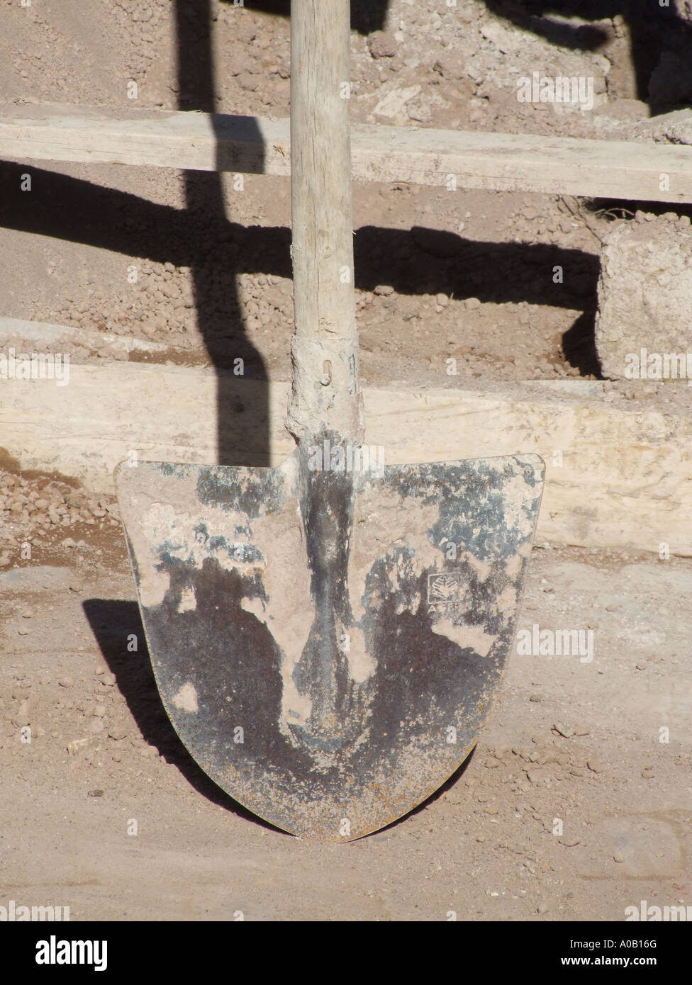 one spade on construction site Stock Photo - Alamy