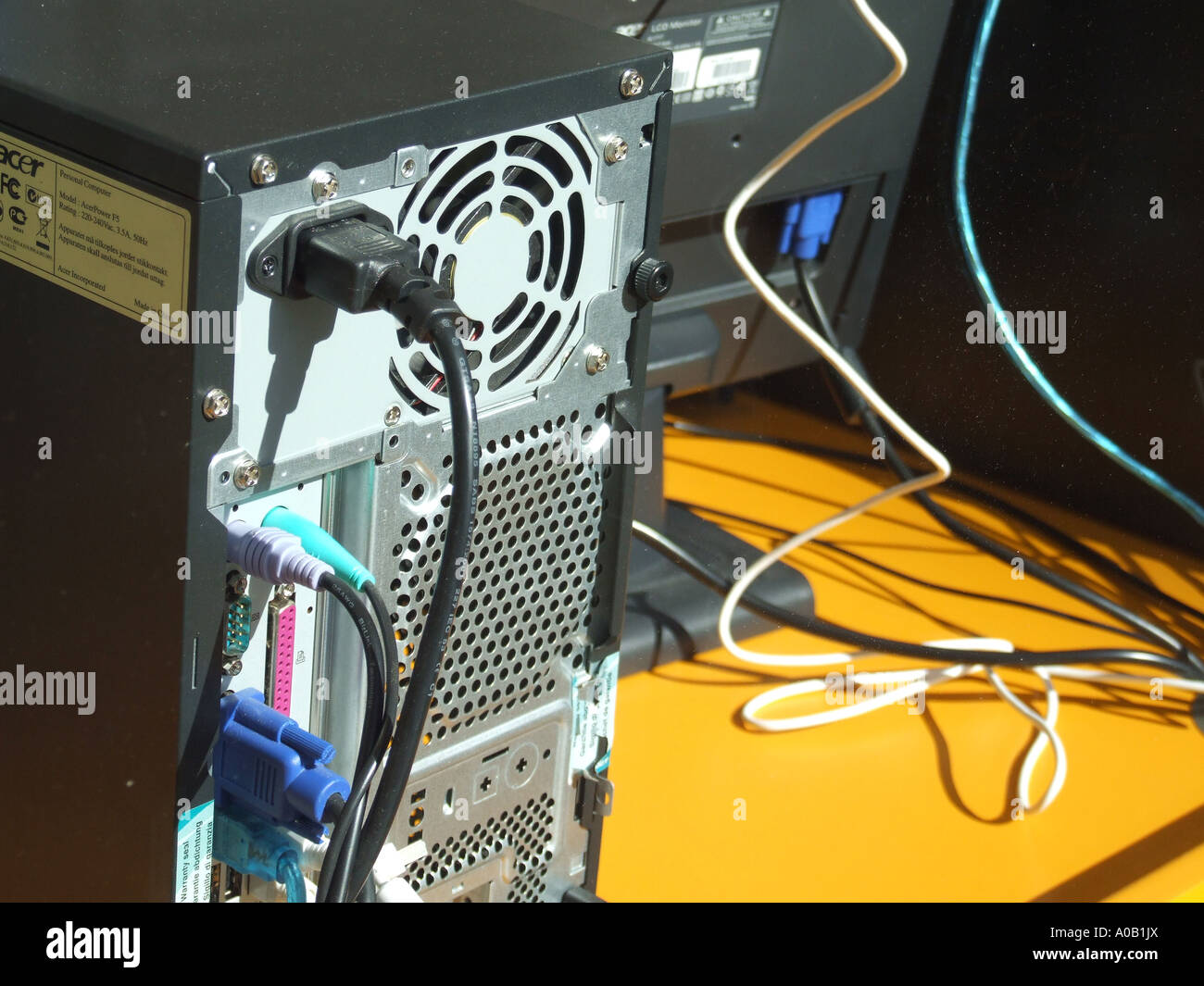 pc at internet point Stock Photo - Alamy