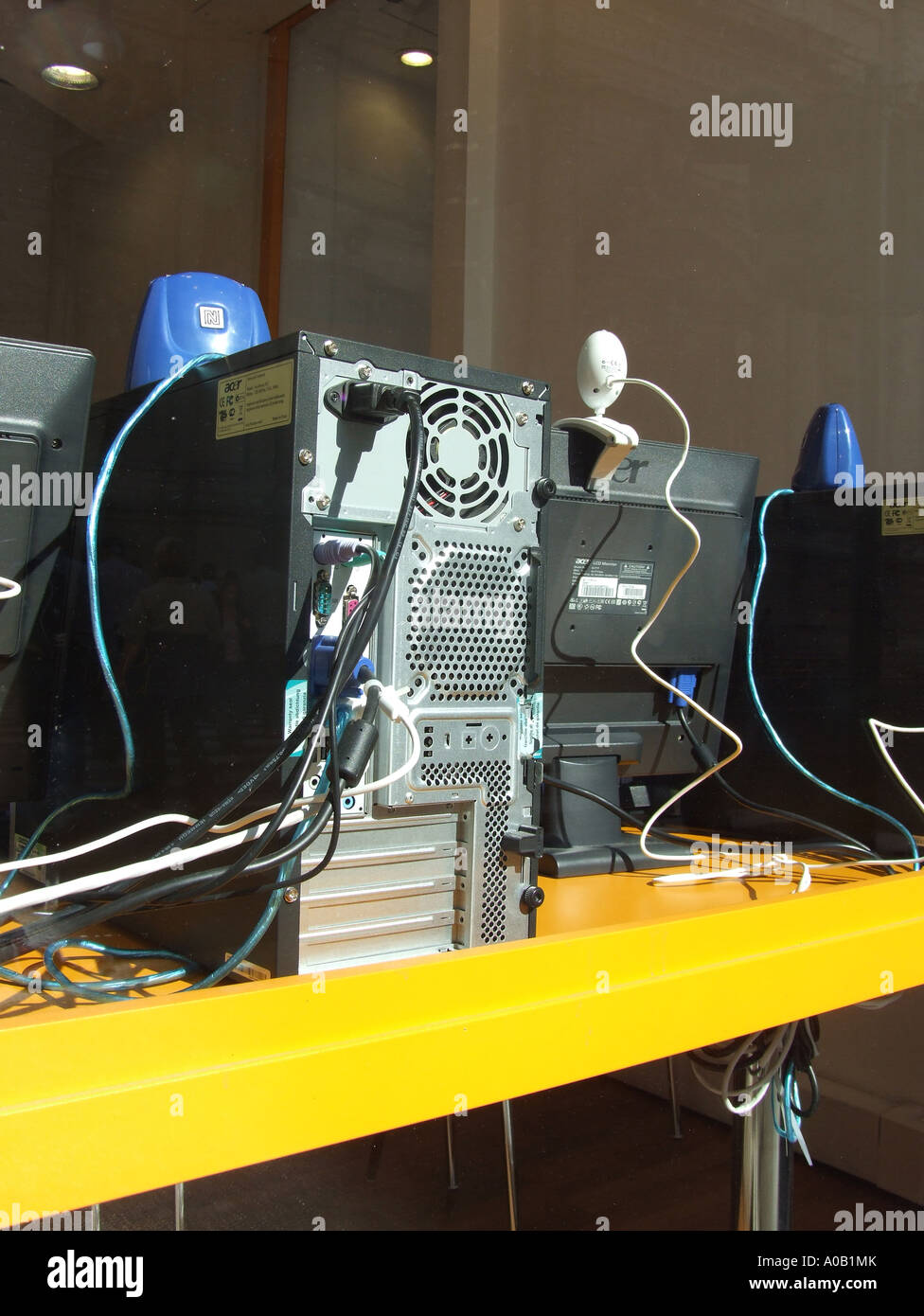 pc at internet point Stock Photo - Alamy