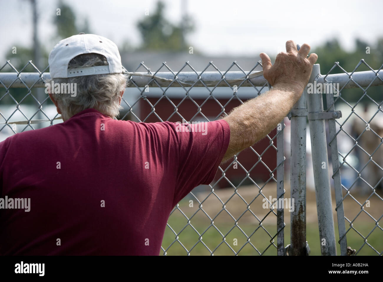 Chain link fence seen hi-res stock photography and images - Alamy