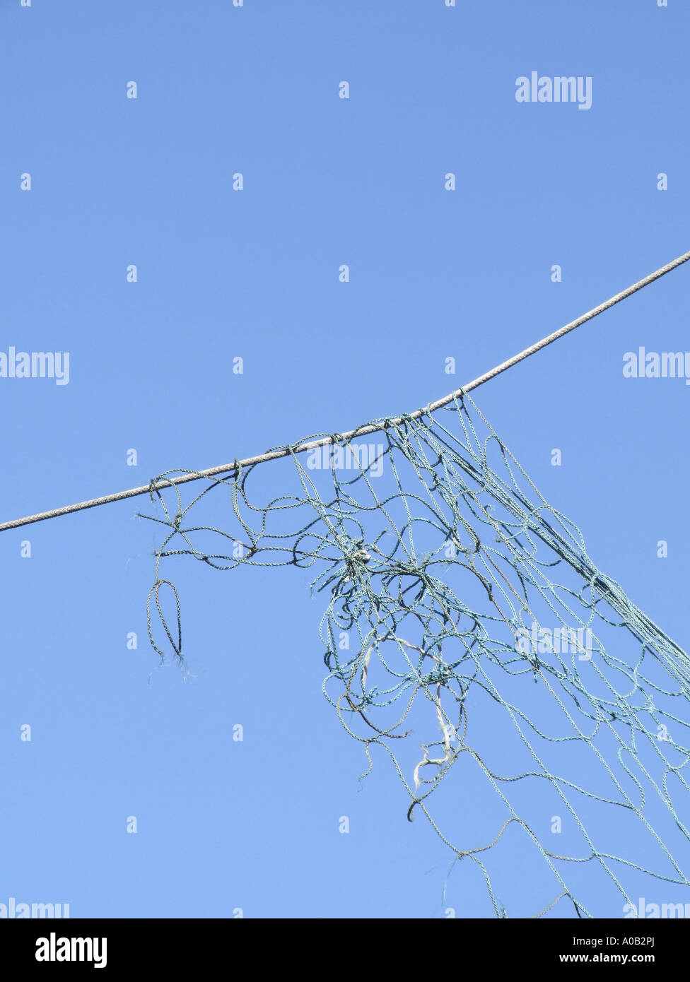 tangled net at sports centre Stock Photo - Alamy