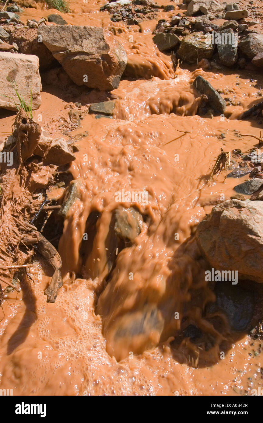 water coloured red by erosion Stock Photo - Alamy