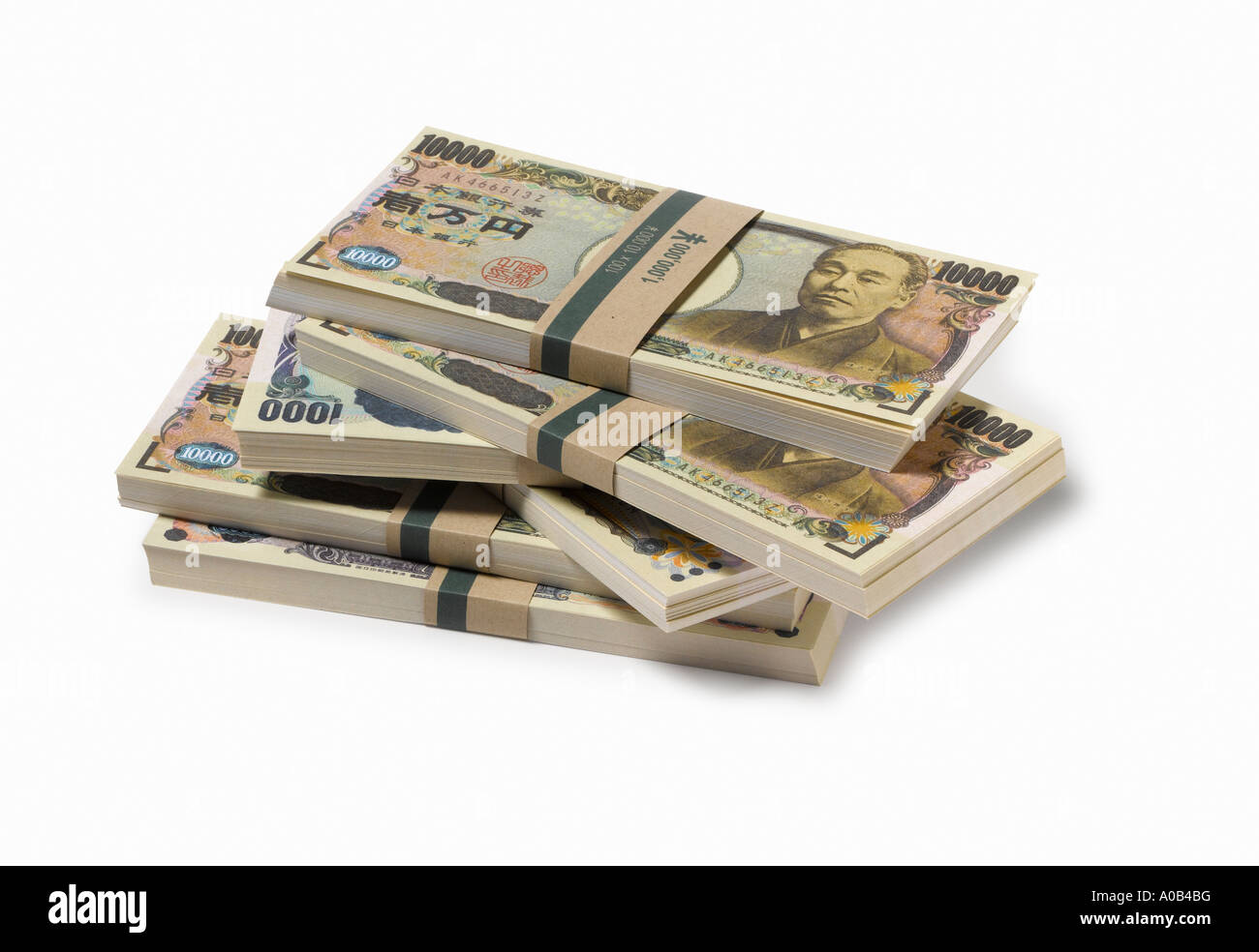 Pile of Japanese Yen Stock Photo - Alamy