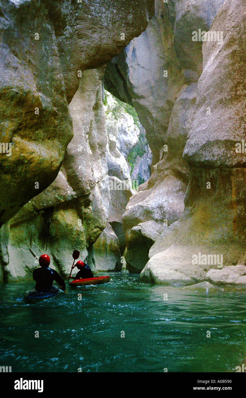 Canoe kayak in the Verdon Gorges Stock Photo - Alamy