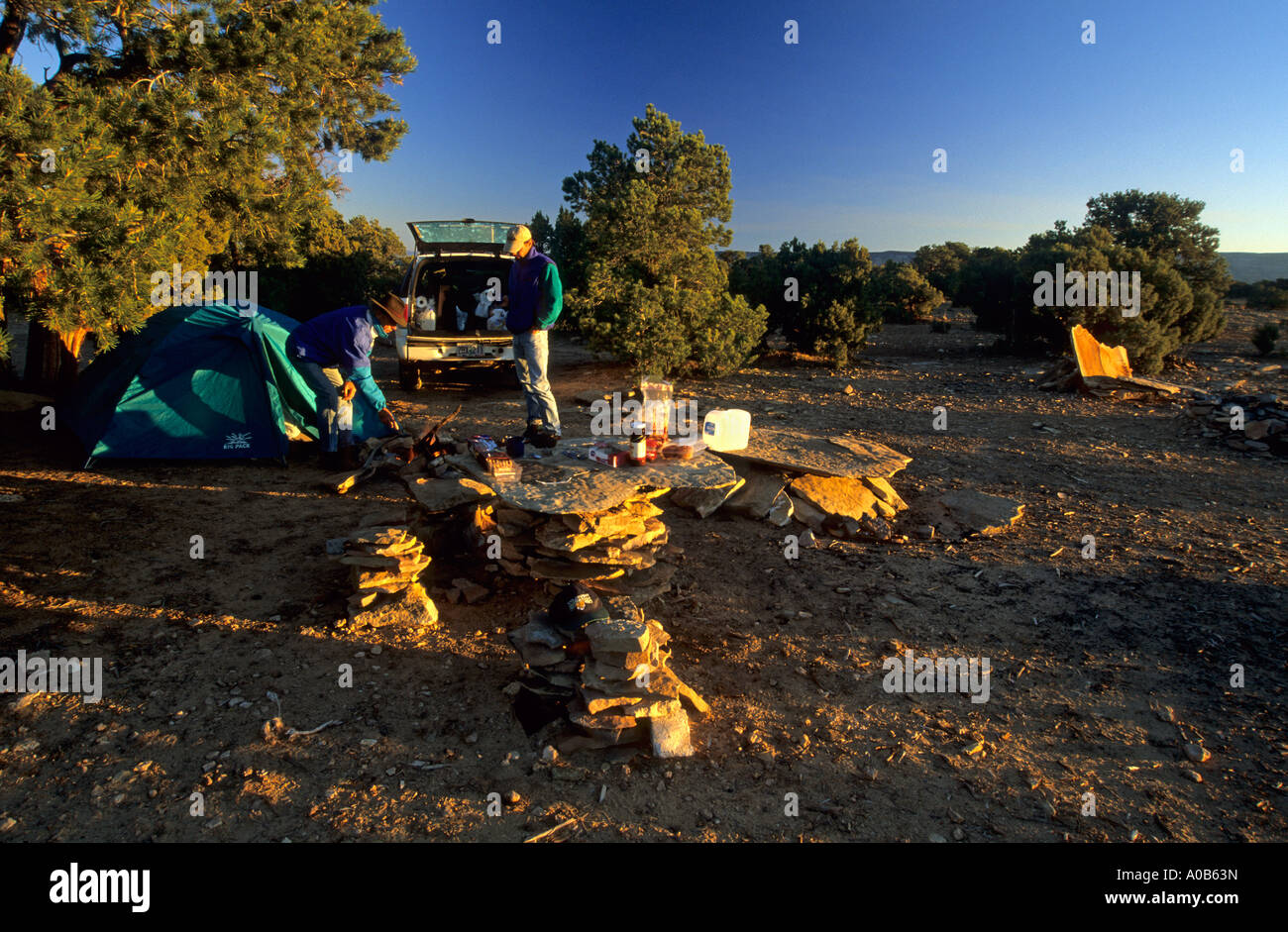 camp at Wedge Overlook Little Grand Canyon of the San Rafael River Utah ...