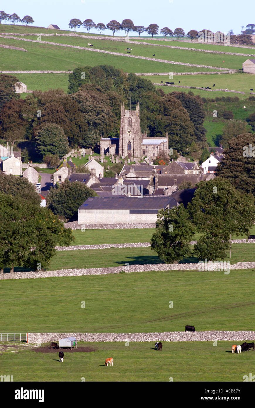Hartington village and the Church of "St Giles" in Derbyshire "Great ...