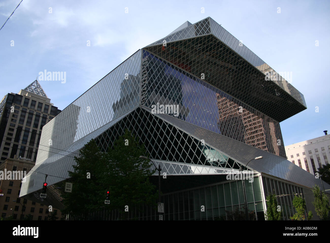 modern architecture of Seattle Public Library October 2006 Stock Photo ...