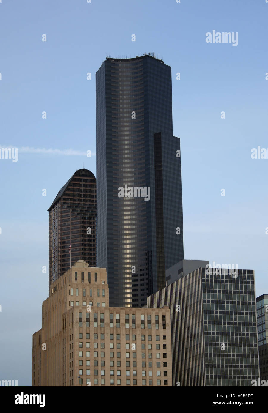 black modern Columbia tower Seattle Washington October 2006 Stock Photo ...