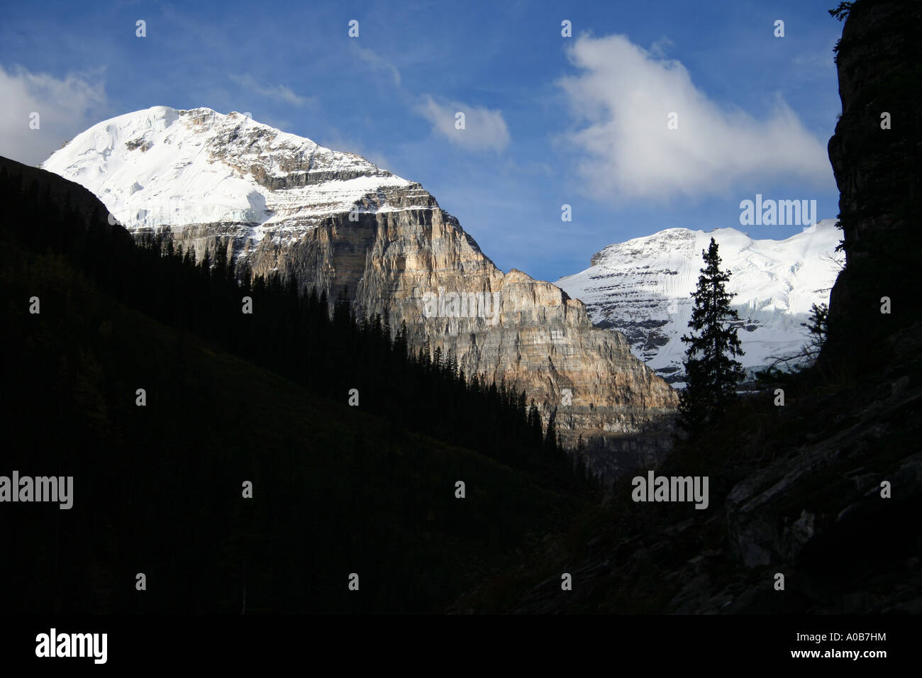 Mount Lefroy and Mount Victoria Canadian rockies September 2006 Stock ...