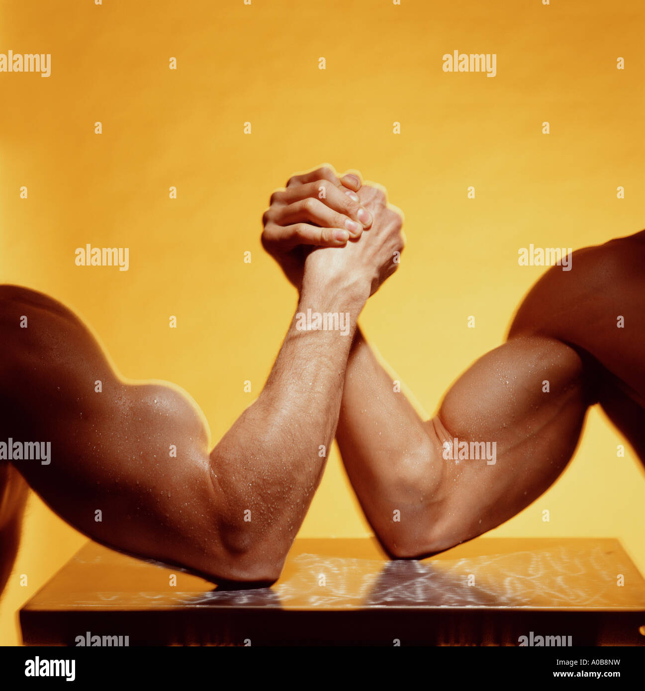 Arm Wrestlers horizontal Stock Photo - Alamy