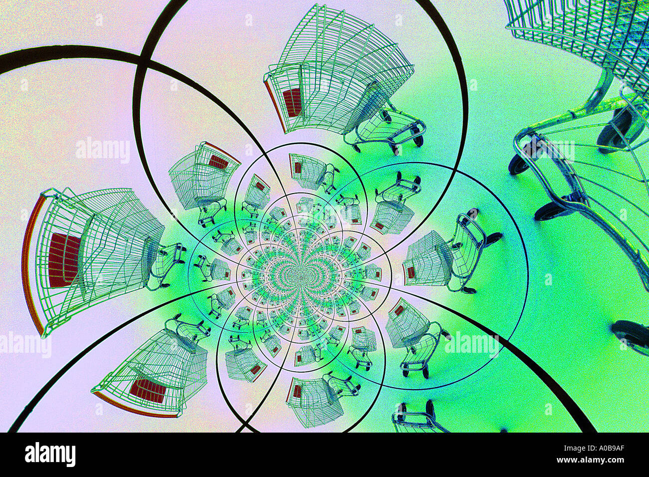 spinning shopping cart Stock Photo - Alamy