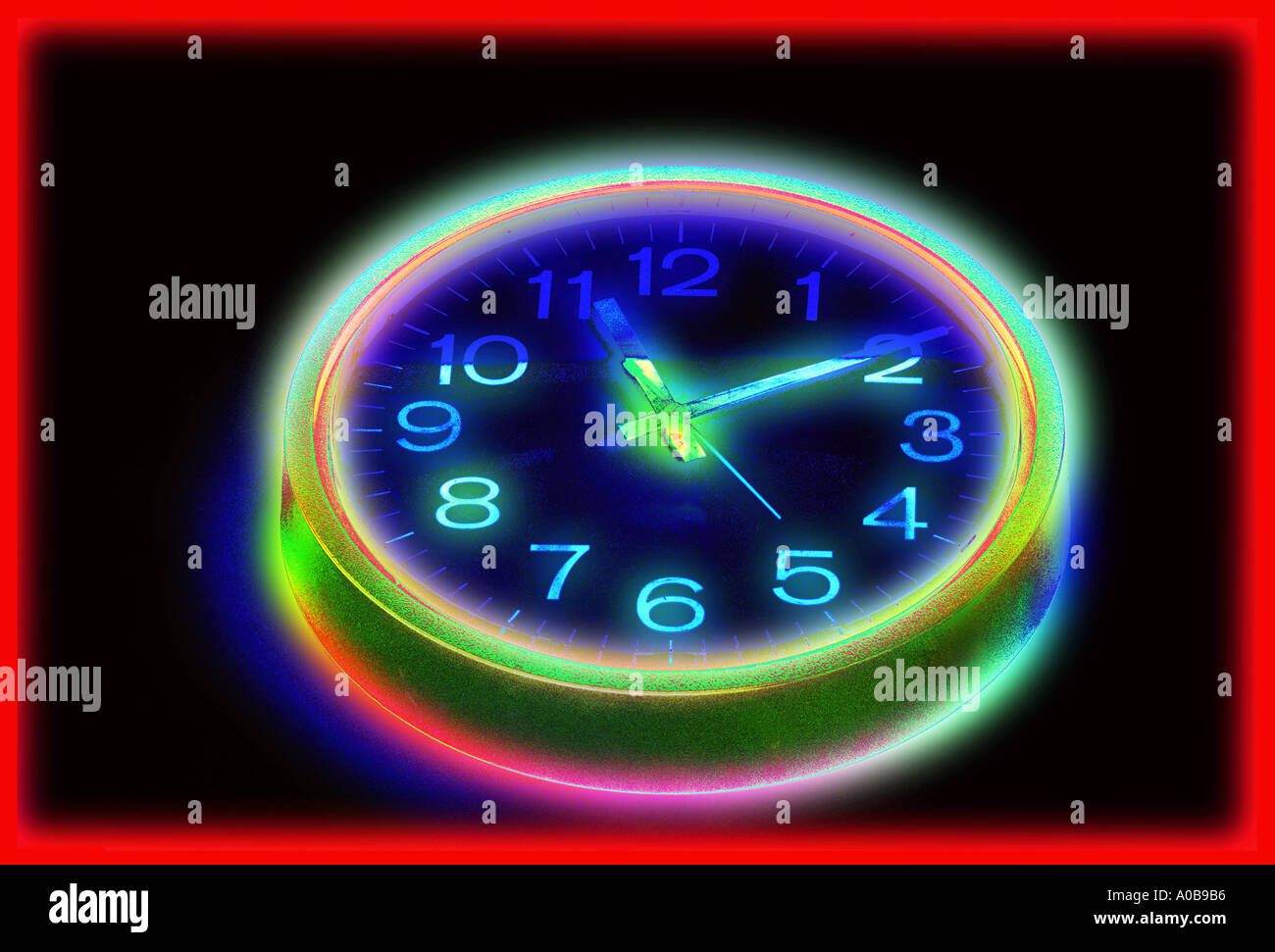 psychedelic electric clock Stock Photo - Alamy