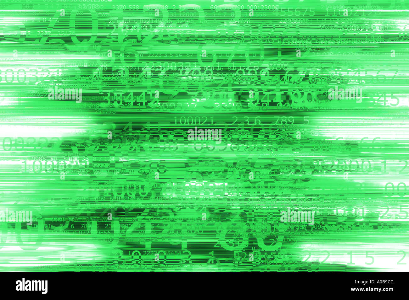 green blurred numbers Stock Photo - Alamy