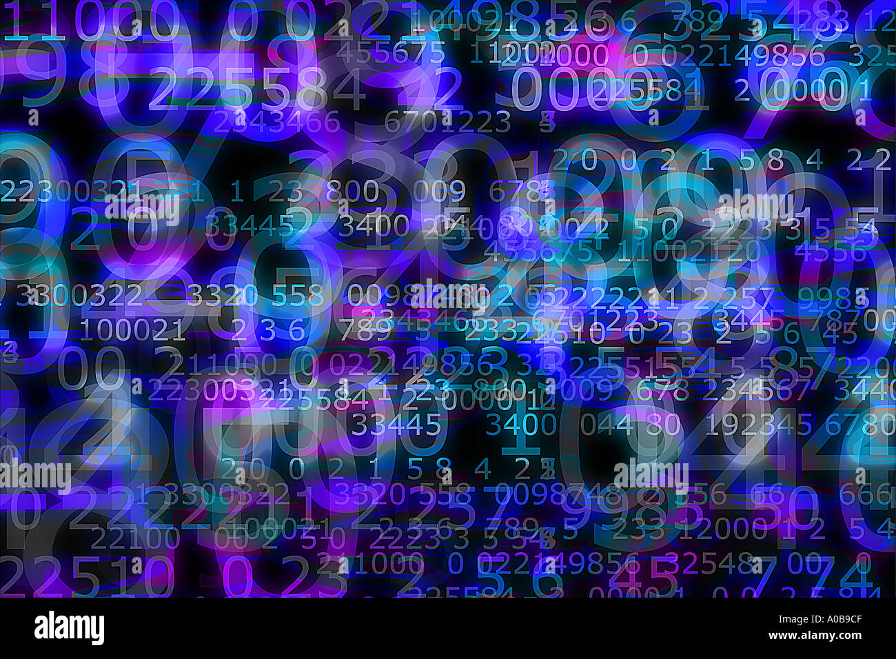 montage of colored numbers Stock Photo - Alamy