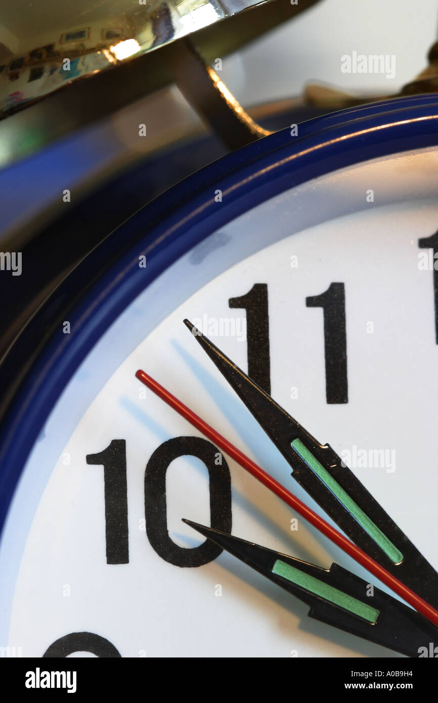 Time Alarm clock close up Stock Photo - Alamy
