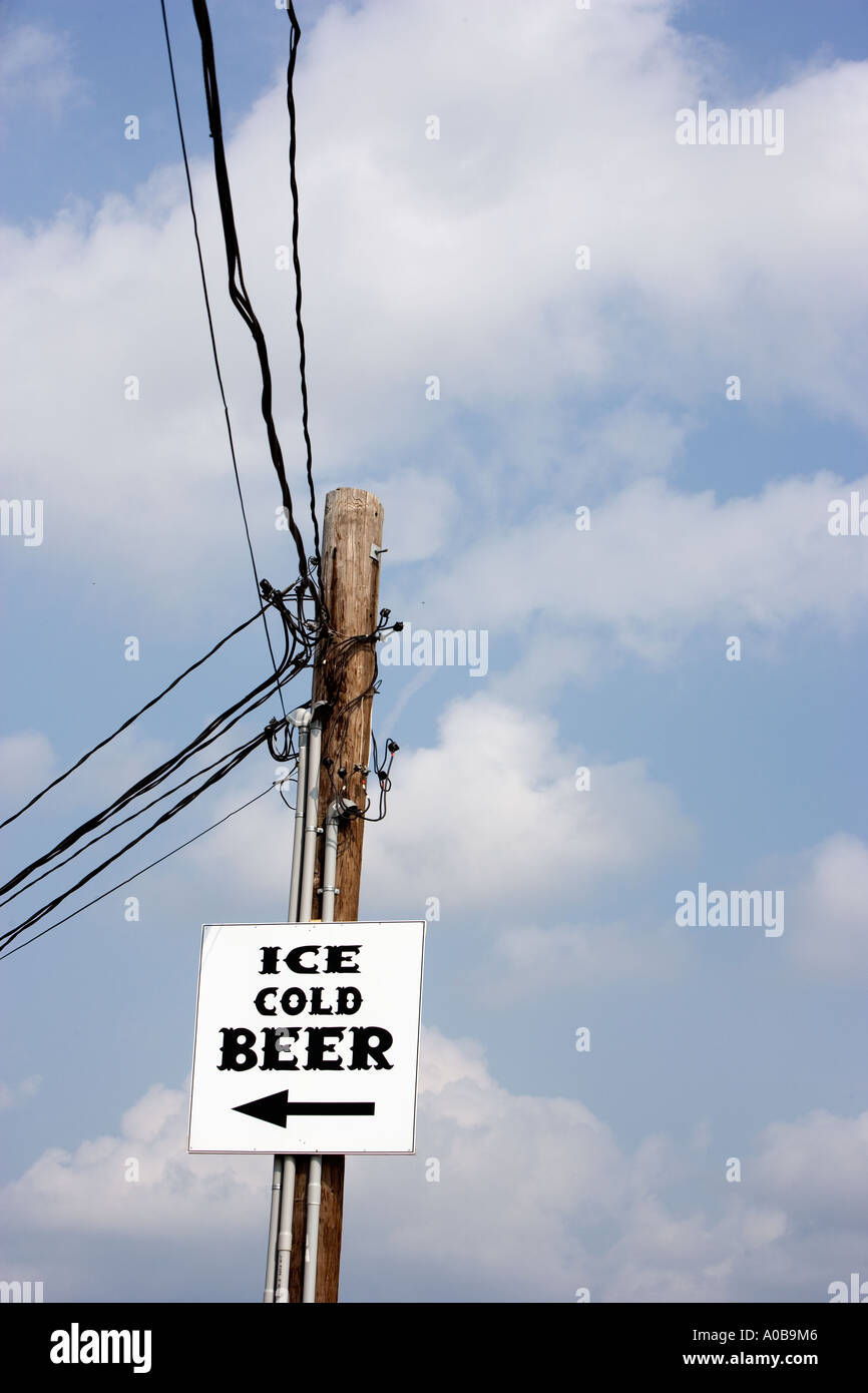 Beer sign at a county fair Stock Photo - Alamy