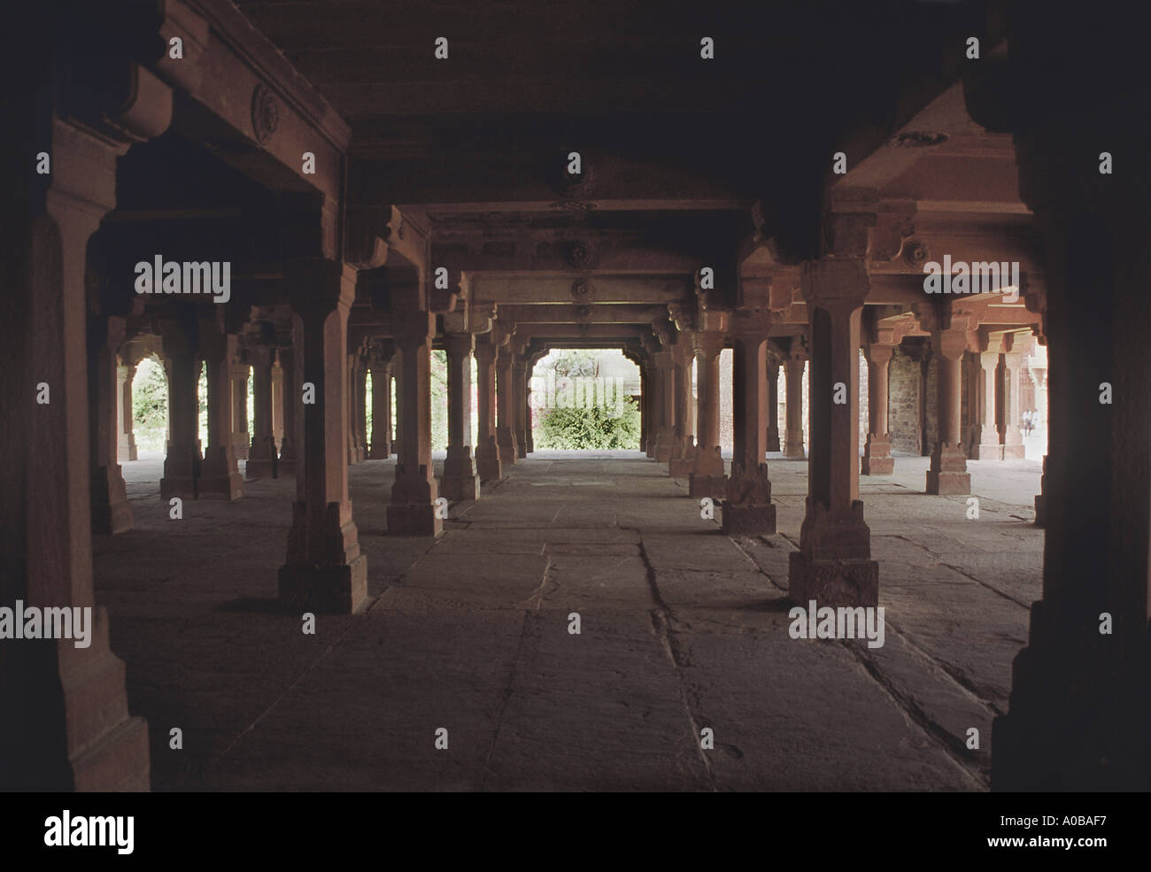 The interior of Panch Mahal. Fatehpur Sikri, Agra, India Stock Photo ...