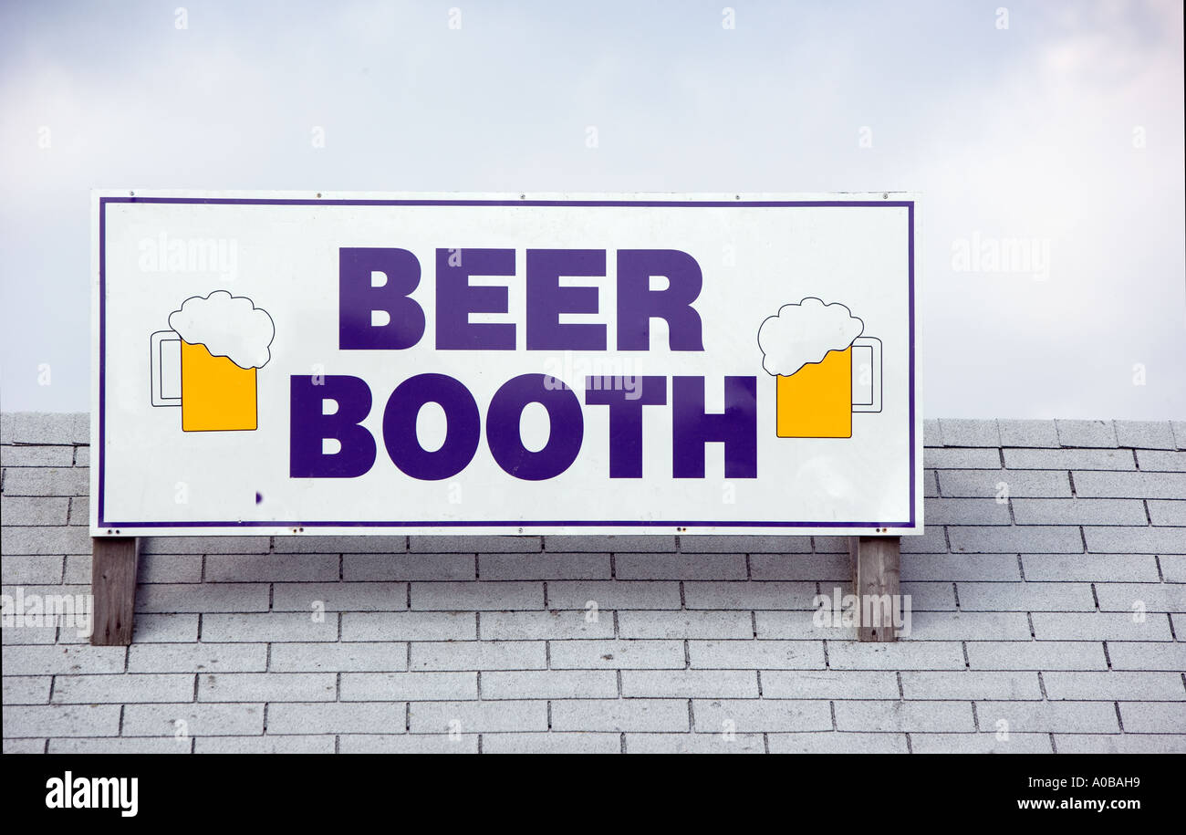 Beer sign at county fair Stock Photo - Alamy