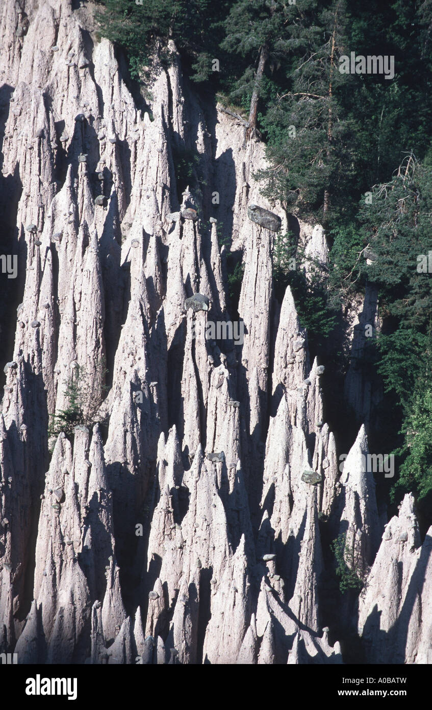 earth pyramids, Italy, Suedtirol, Sarntaler Alpen, Ritten Stock Photo ...