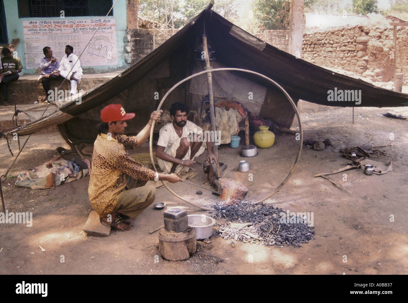 Blacksmith of rural India Stock Photo - Alamy