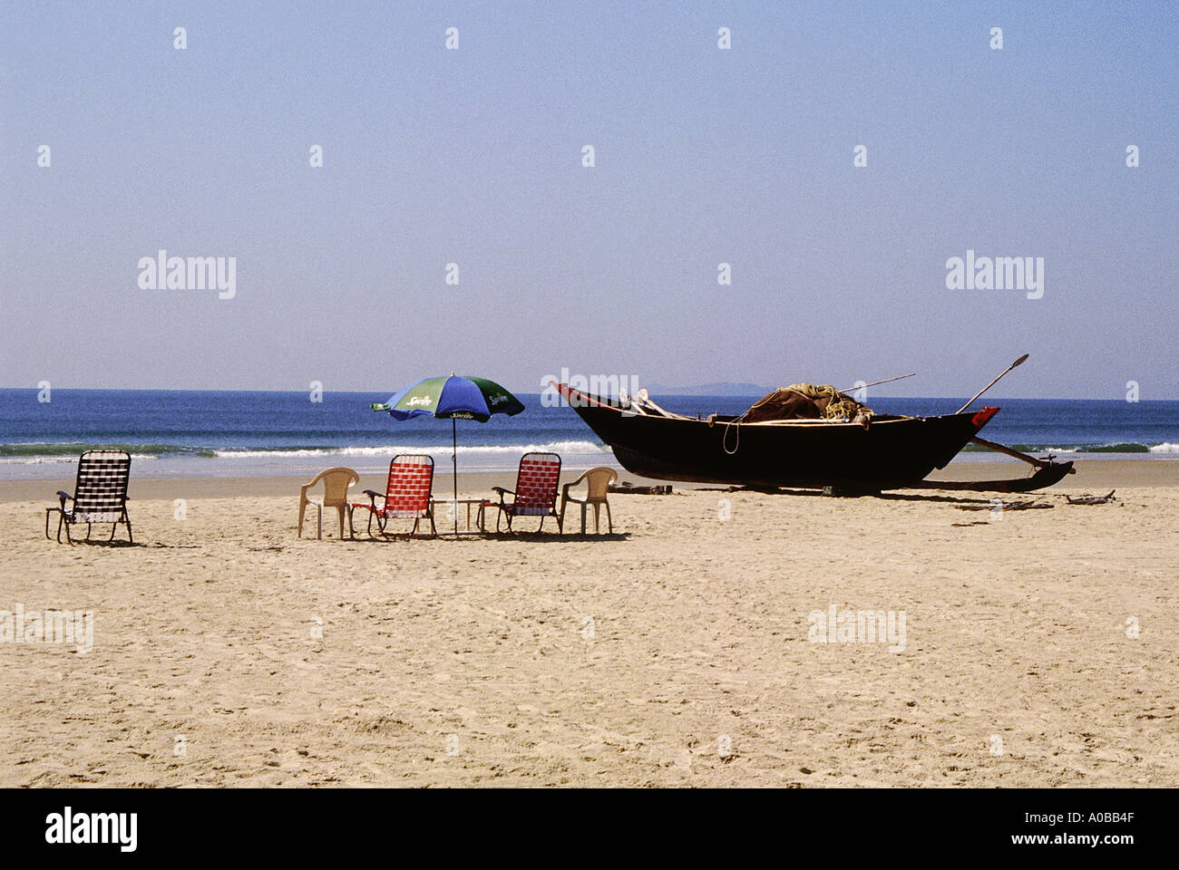 A boat at the Cansaulim beach. Goa, India Stock Photo - Alamy