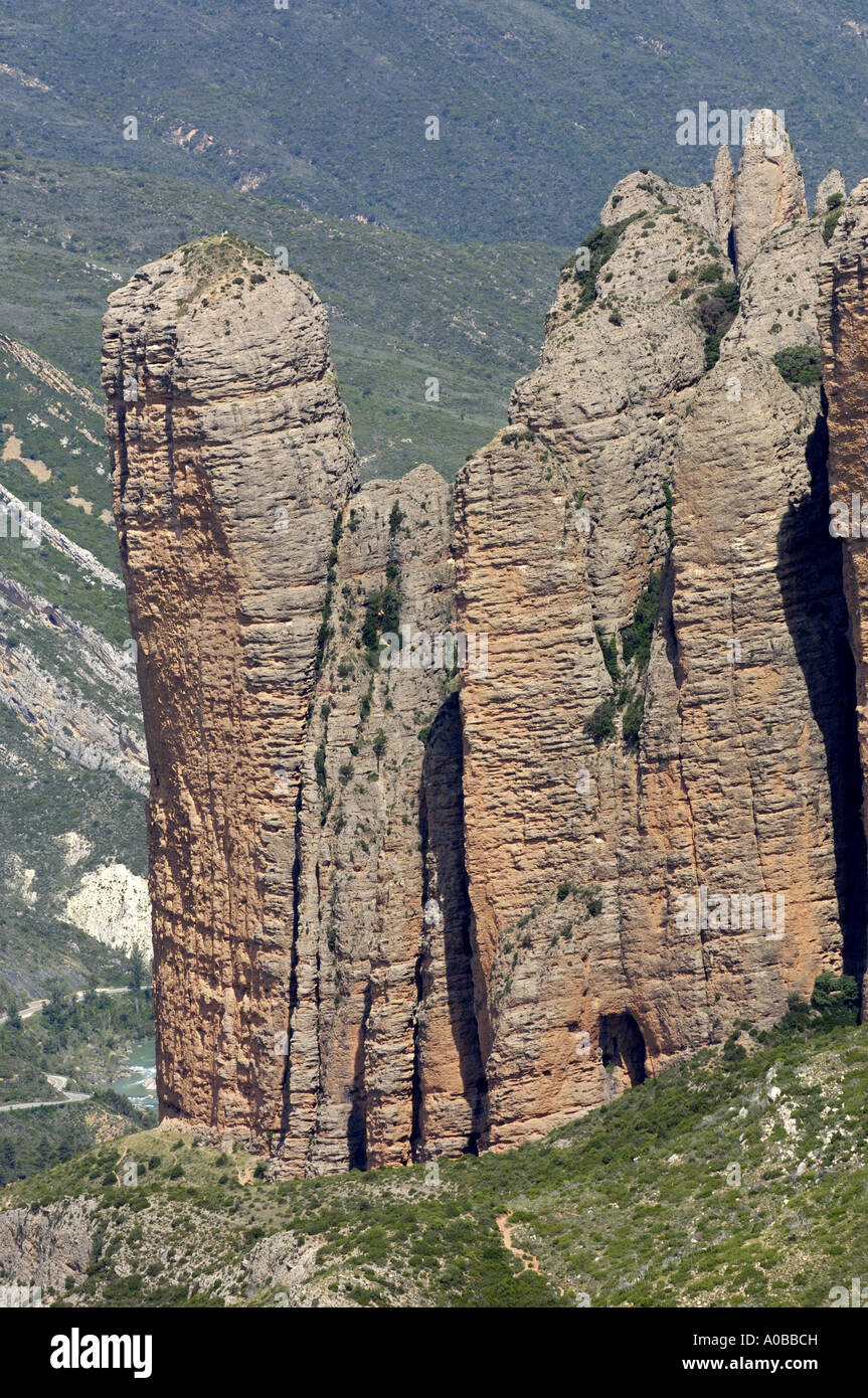 rock formation near Riglos, Spain, Pyrenaeen, Mallos de Riglos, Riglos ...