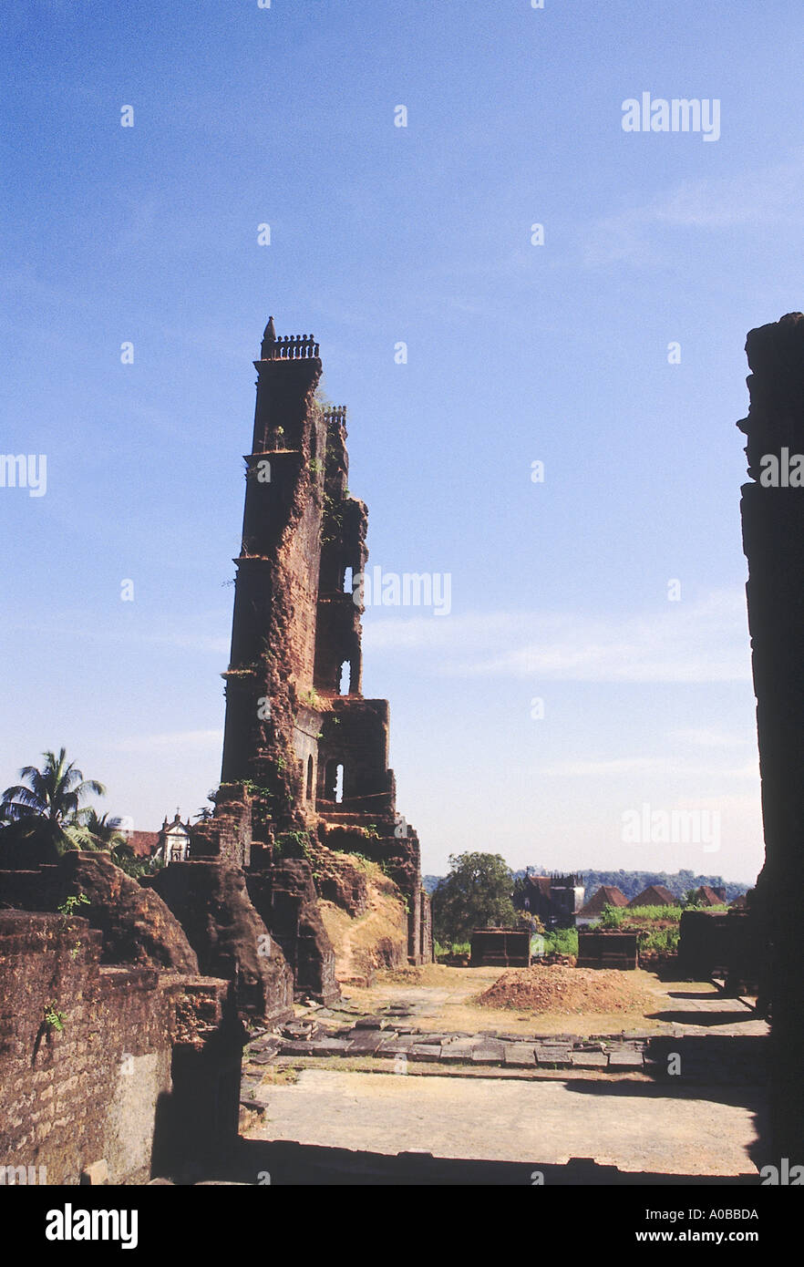 Tower of St. Augustine, Old Goa, Goa India Stock Photo - Alamy