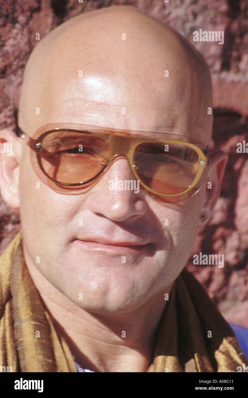 Bald man with sunglasses hi-res stock photography and images - Alamy