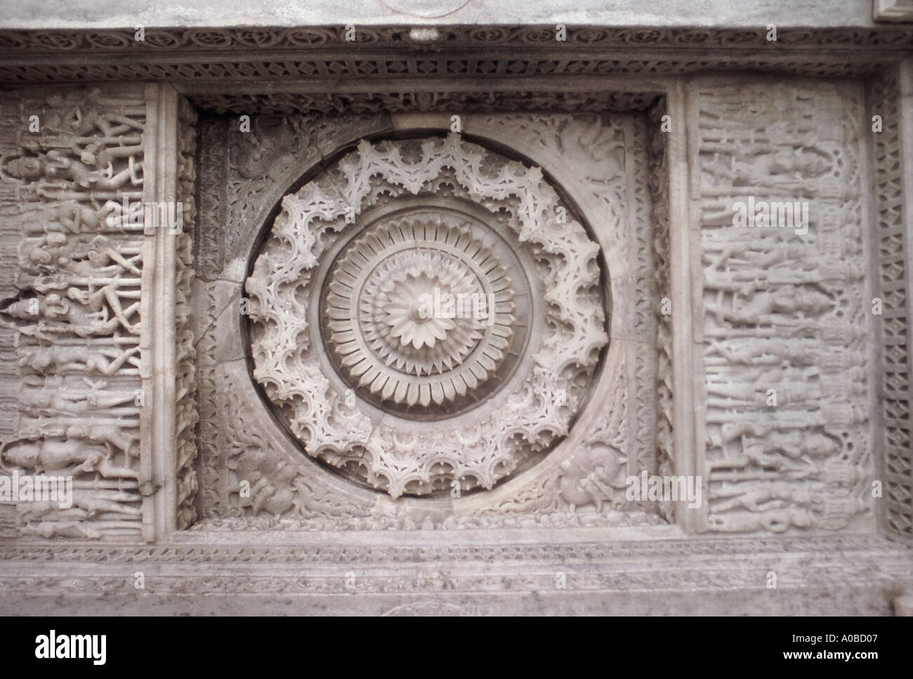 Ceiling carving. Vimala-Vasahi temple. Dilwara temples, Mount Abu ...