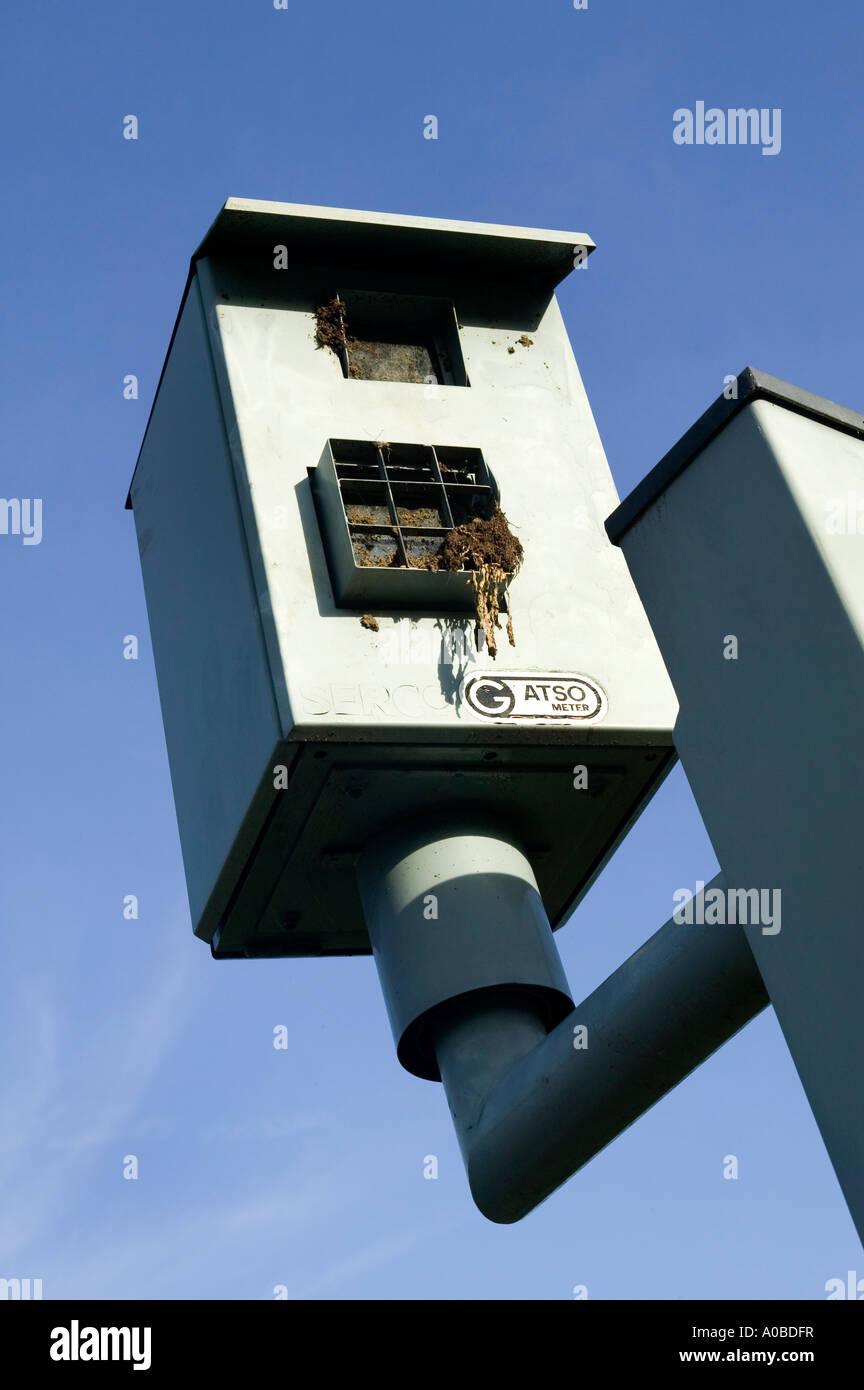 Gatso speed camera that has been vandalised Oxford 2006 Stock Photo - Alamy