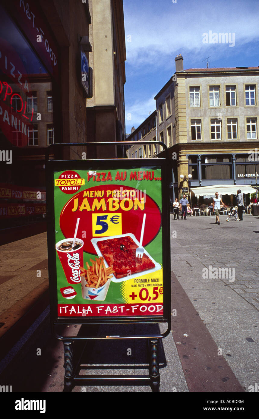 Italian fast food outlet in Metz, Lorraine France Stock Photo - Alamy
