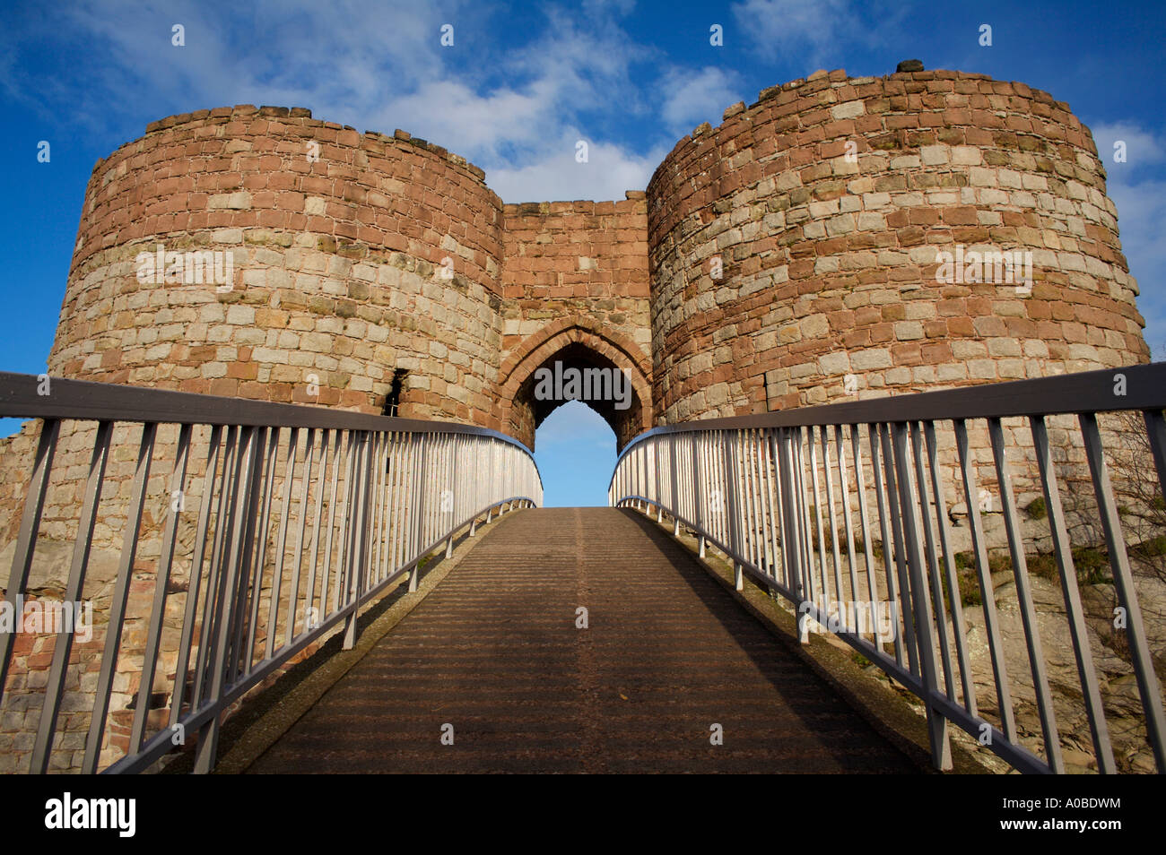 Entrance to Beeston castle in Cheshire England UK Stock Photo - Alamy