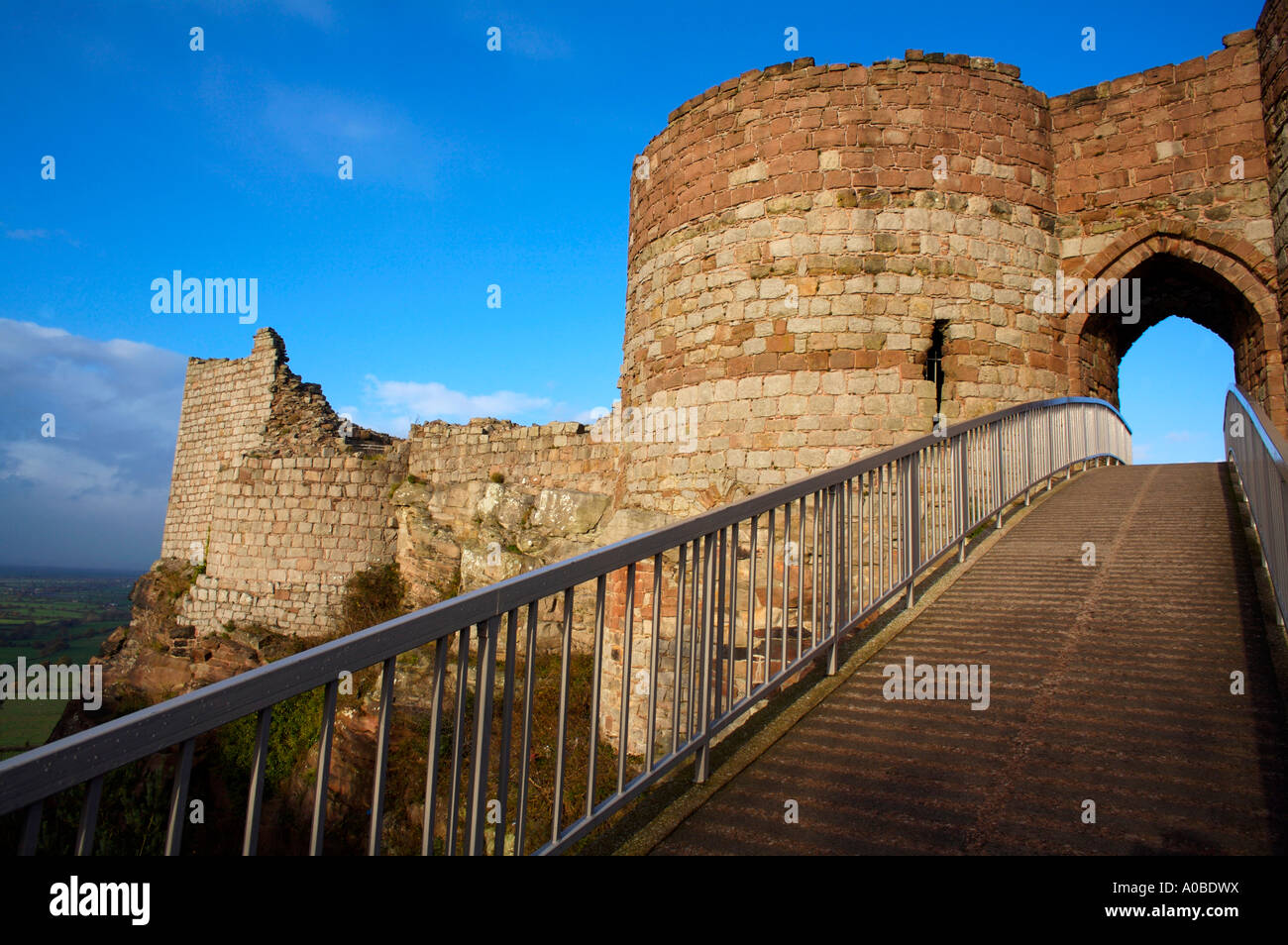Entrance to Beeston castle in Cheshire England UK Stock Photo - Alamy