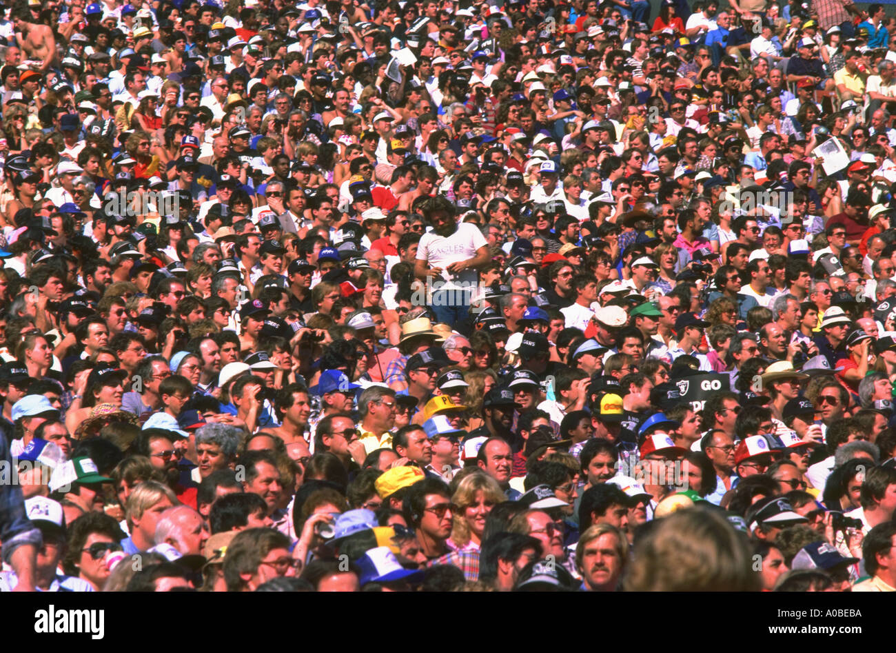 Crowd at the Los Angeles Coliseum in California Stock Photo - Alamy