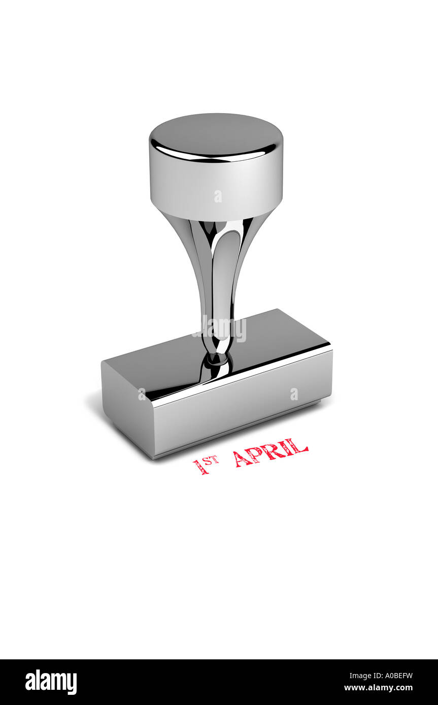 1st april Rubber stamp Stock Photo - Alamy