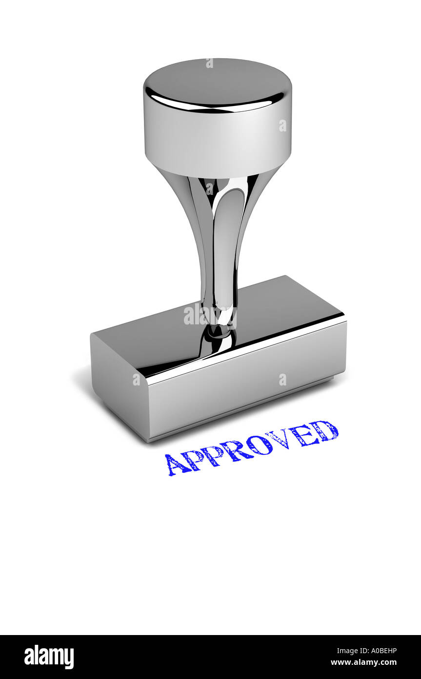 Outline approved rubber stamp hi-res stock photography and images - Alamy