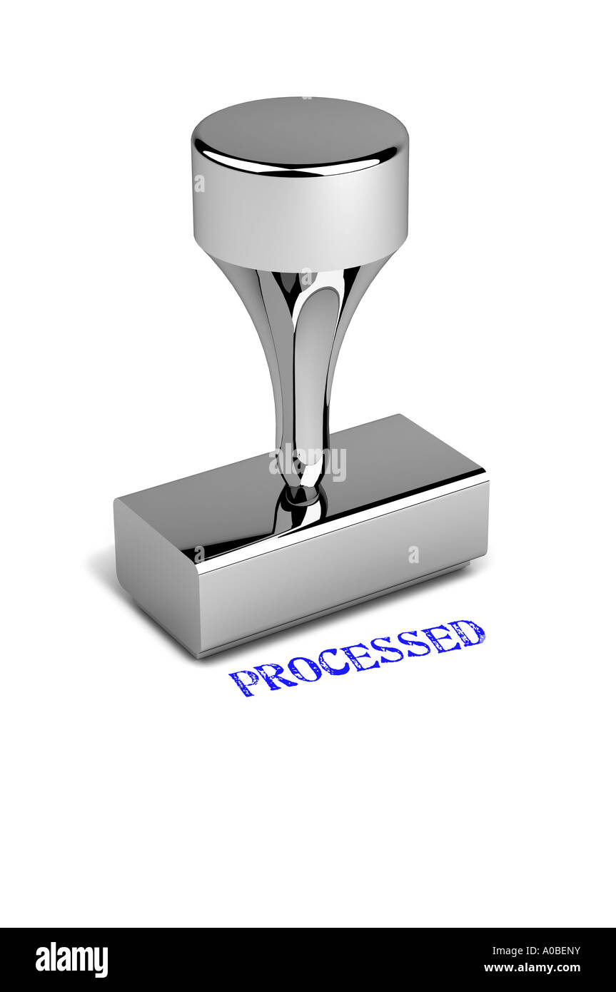 Processed Rubber stamp Stock Photo - Alamy
