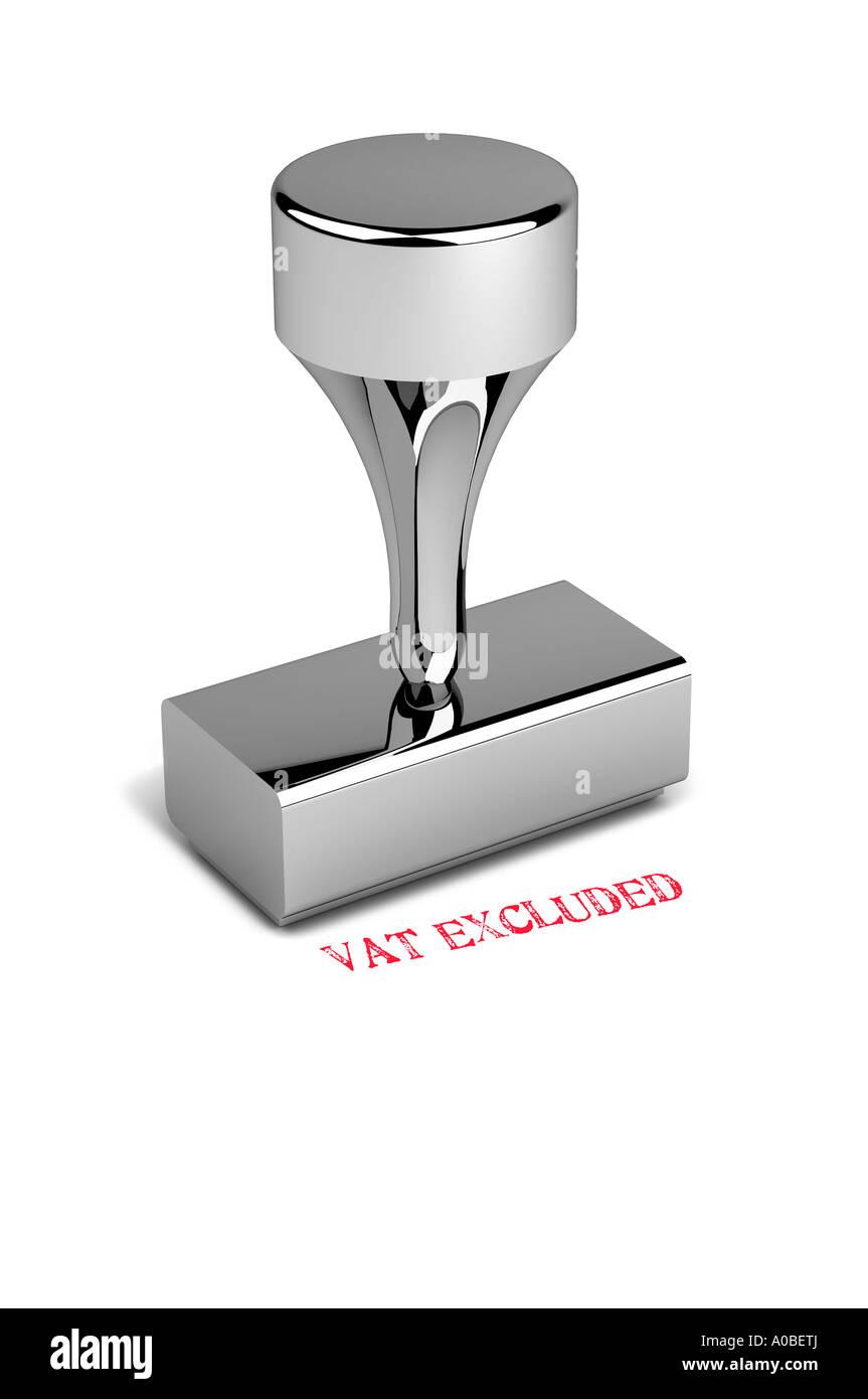 Vat excluded Rubber stamp Stock Photo - Alamy