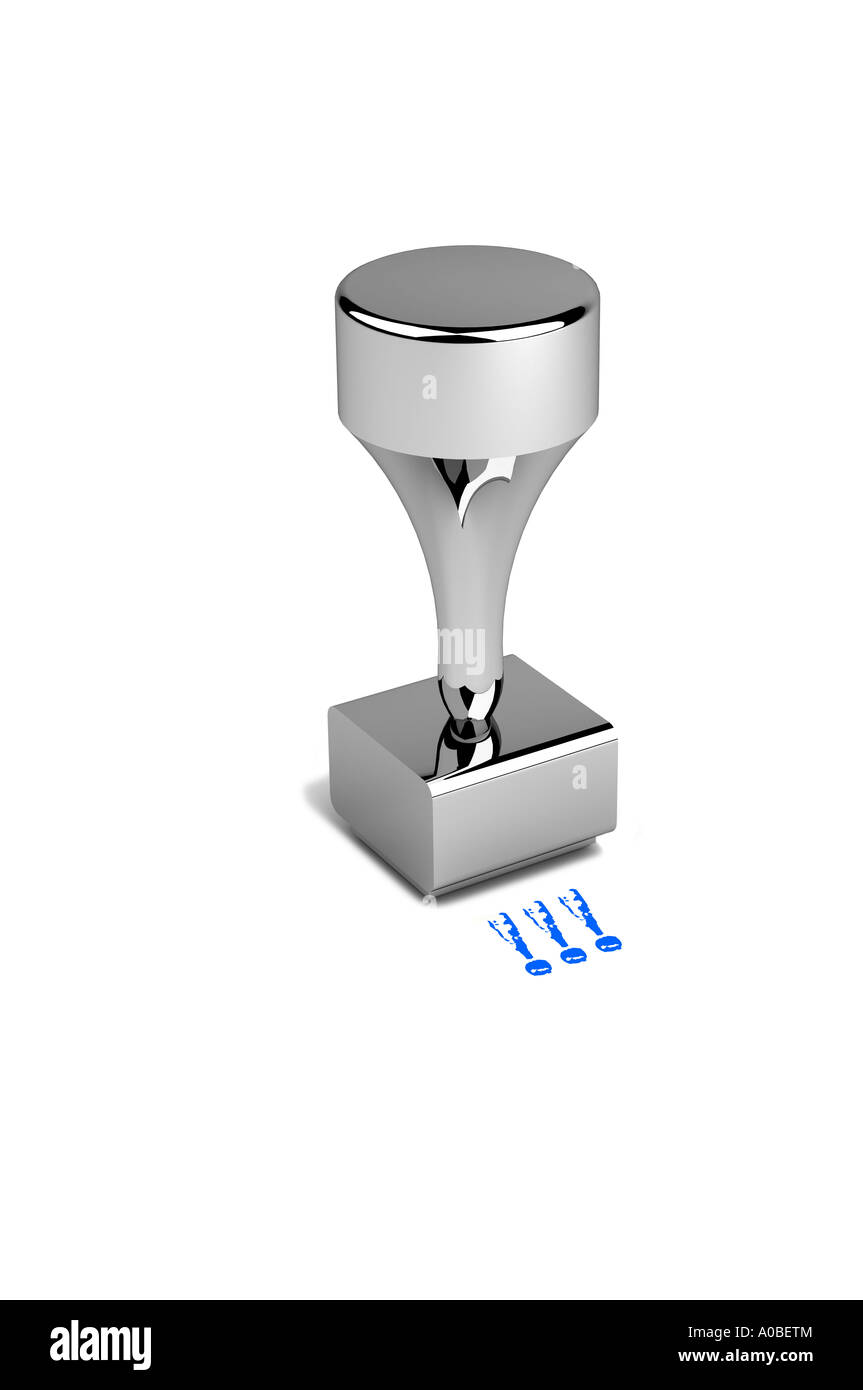 Exclamation mark Rubber stamp Stock Photo - Alamy