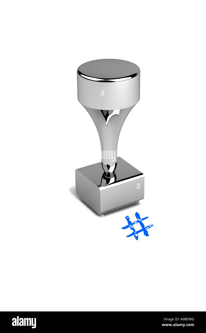 Hash sign Rubber stamp Stock Photo - Alamy