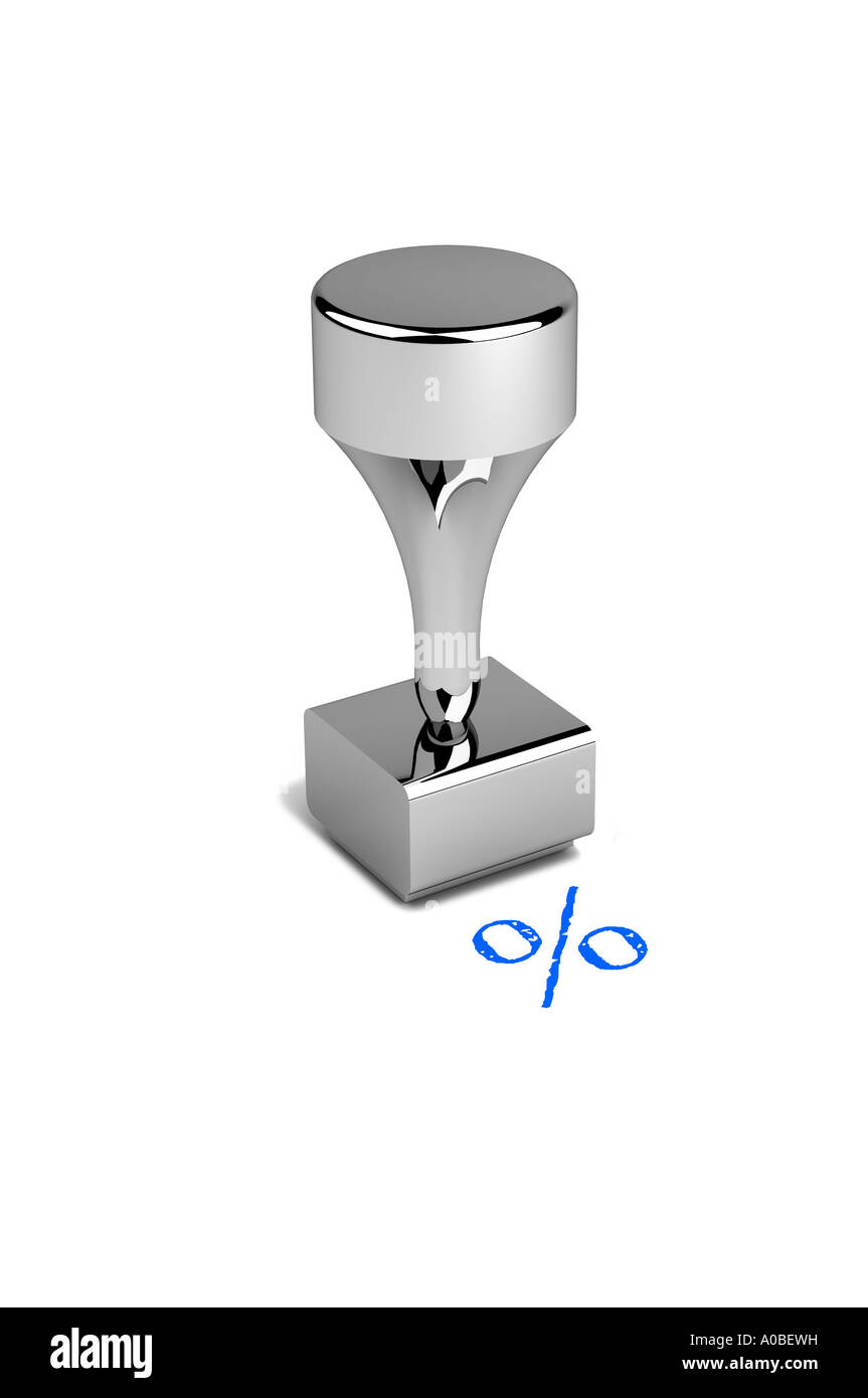 Percentage sign Rubber stamp Stock Photo - Alamy
