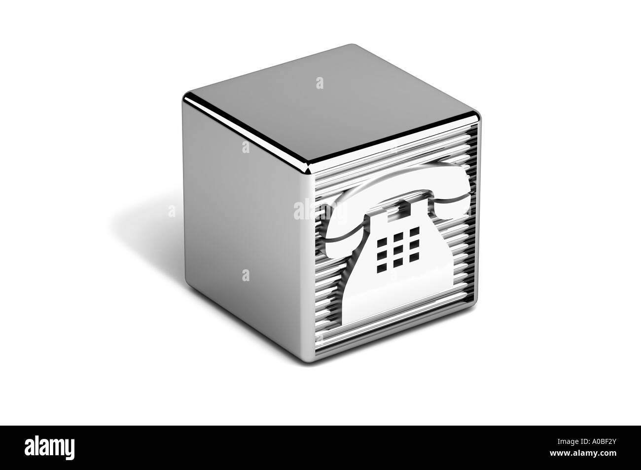 Telephone sign on toy block Stock Photo - Alamy