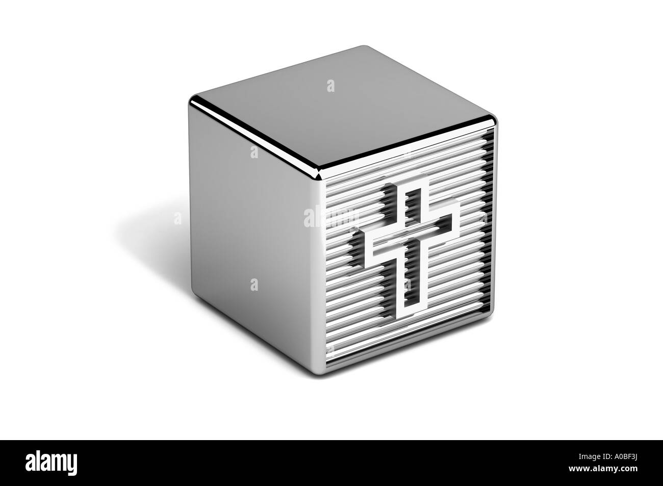 Christian cross symbol on toy block Stock Photo - Alamy