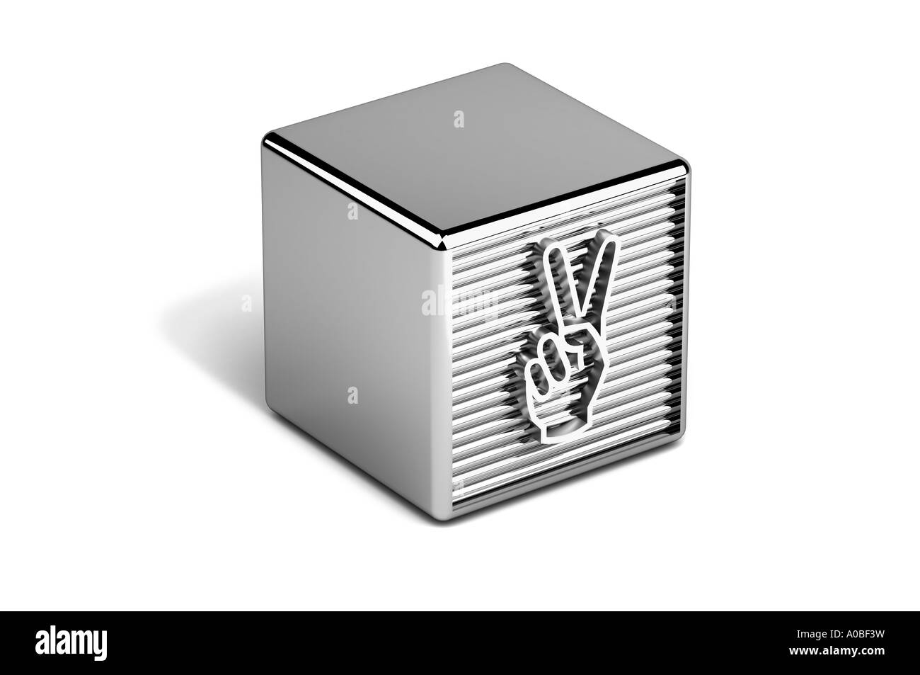 Peace sign on toy block Stock Photo - Alamy