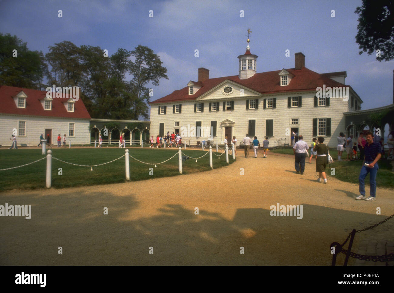 Back entrance of Mount Vernon George Washington home in Virginia ...