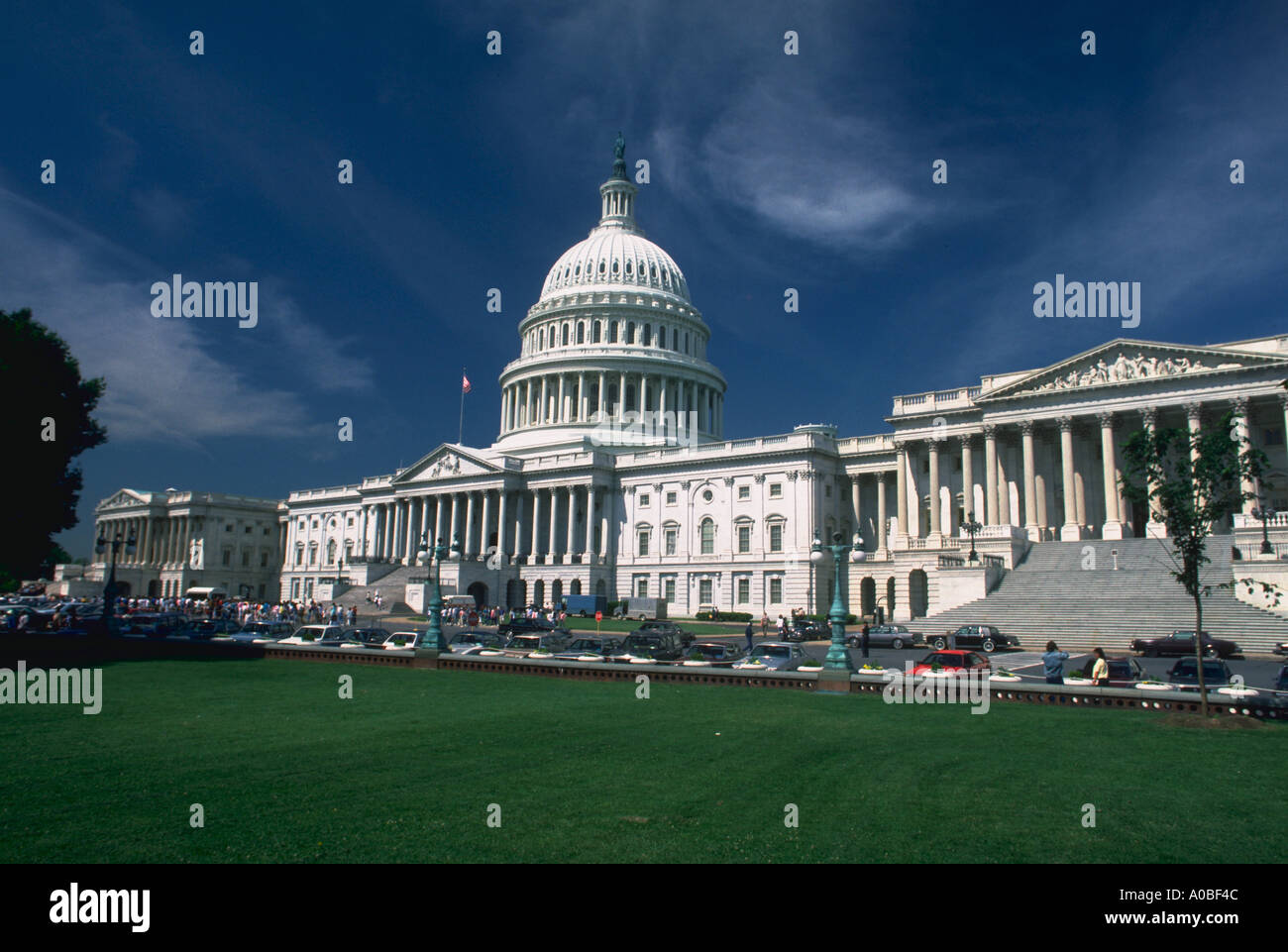East front of U Capitol building in Washington D C senate side on right ...