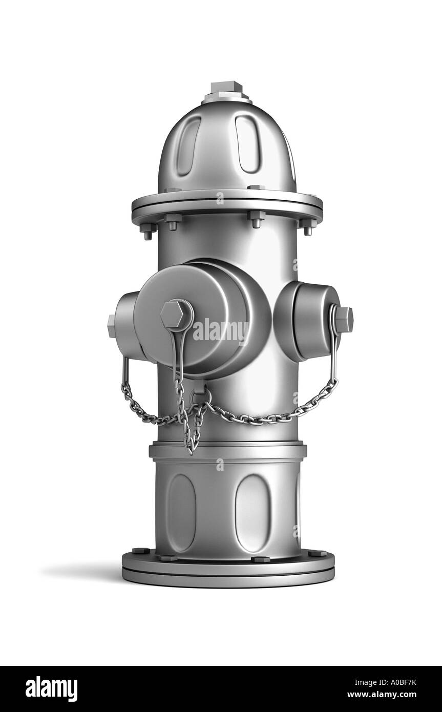 Shiny fire hydrant 3D Stock Photo - Alamy