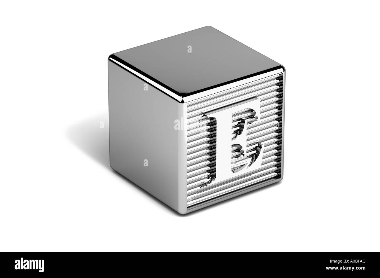 Alphabet E on toy block Stock Photo - Alamy