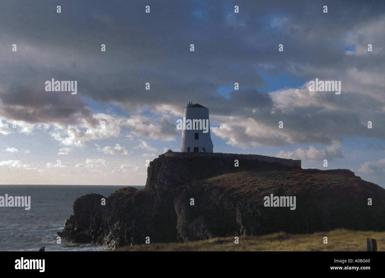 Twr Mawr Big Tower lighthouse on Llanddwyn Island Anglesey North Wales ...