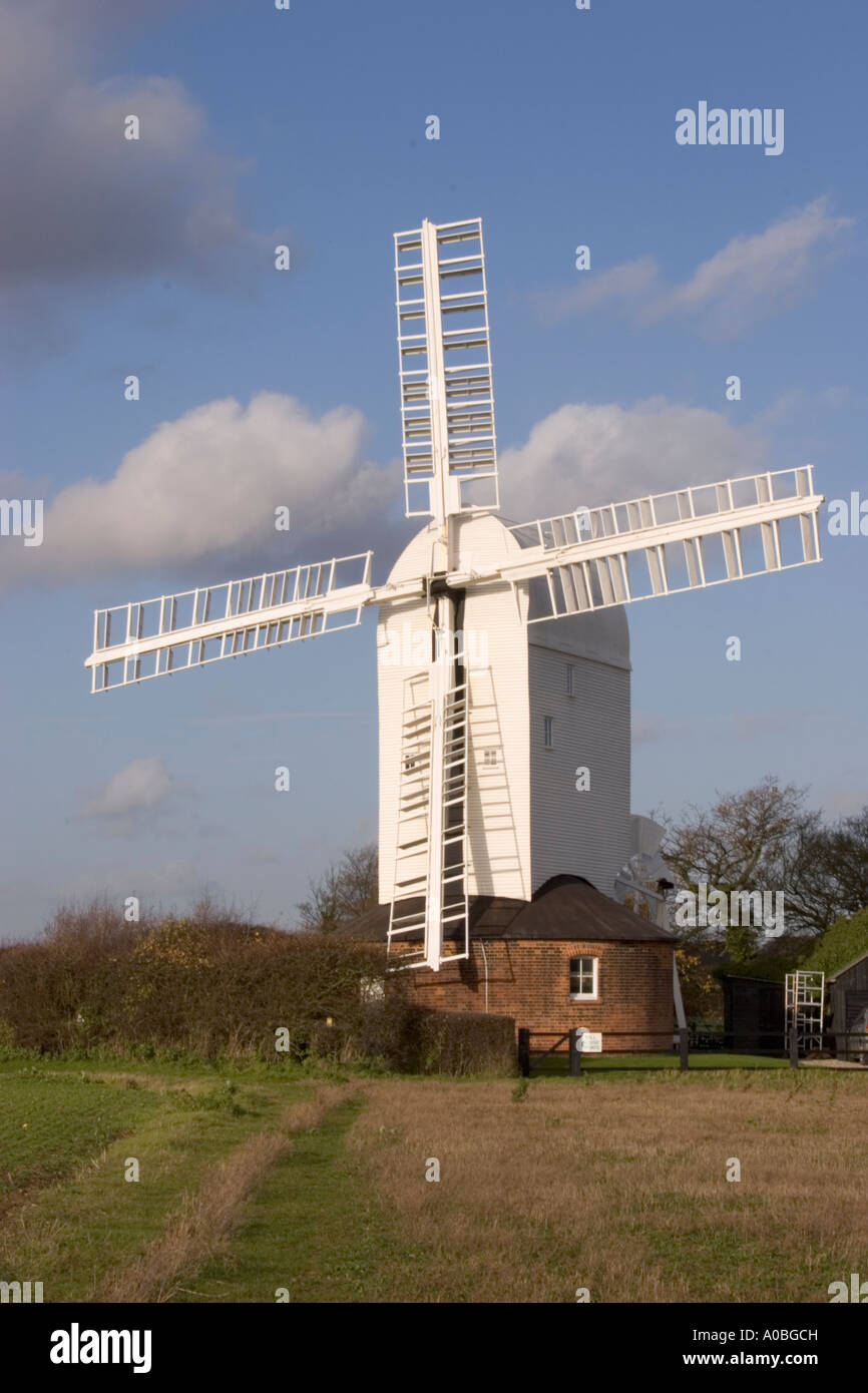 Aythorpe Roding windmill a large 18th century post mill Essex Stock ...